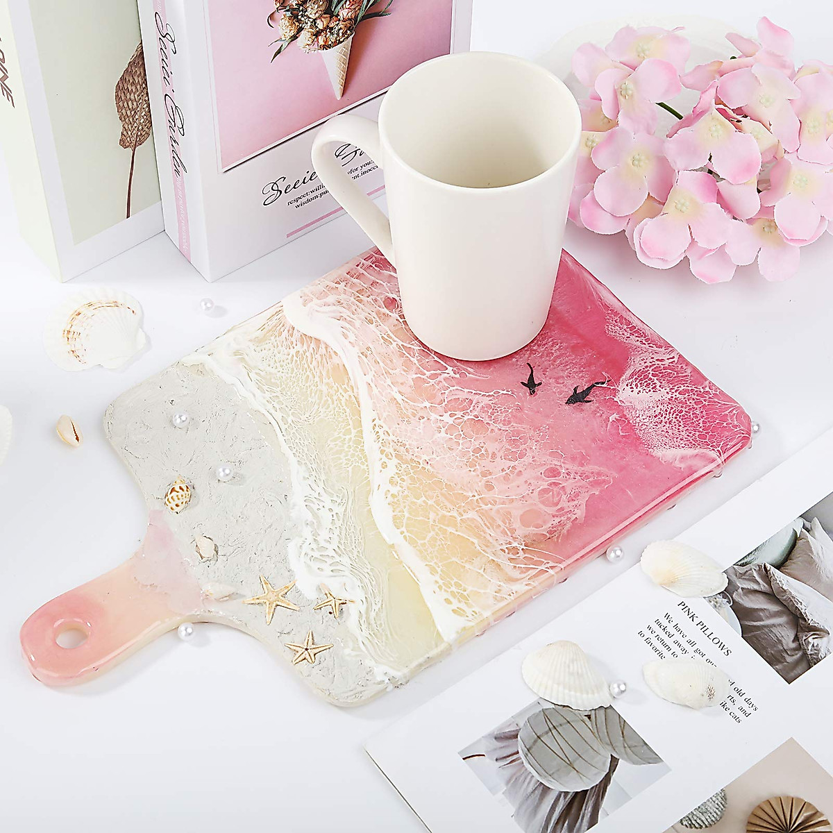 LET'S RESIN Silicone Resin Tray Molds, Epoxy Resin Molds for Rectangle Cutting Board, Large Silicone Molds for Resin Serving Tray, Resin Casting, Resin Art…