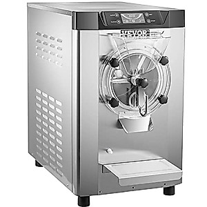VEVOR Commercial Hard Ice Cream Machine Hard Serve Ice Cream Maker w/ 4.8-6.3 Gal/H Production Hard Ice Cream Machine w/ 1.6 Gal Cylinder Countertop Hard Yogurt Maker w/ 2000W Compressor & LCD Screen