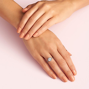 PANDORA Round Sparkle Halo Ring - Silver Ring for Women - Sterling Silver with Clear Cubic Zirconia - Gift for Her - Jewelry for Women with Gift Box - Size 8.5