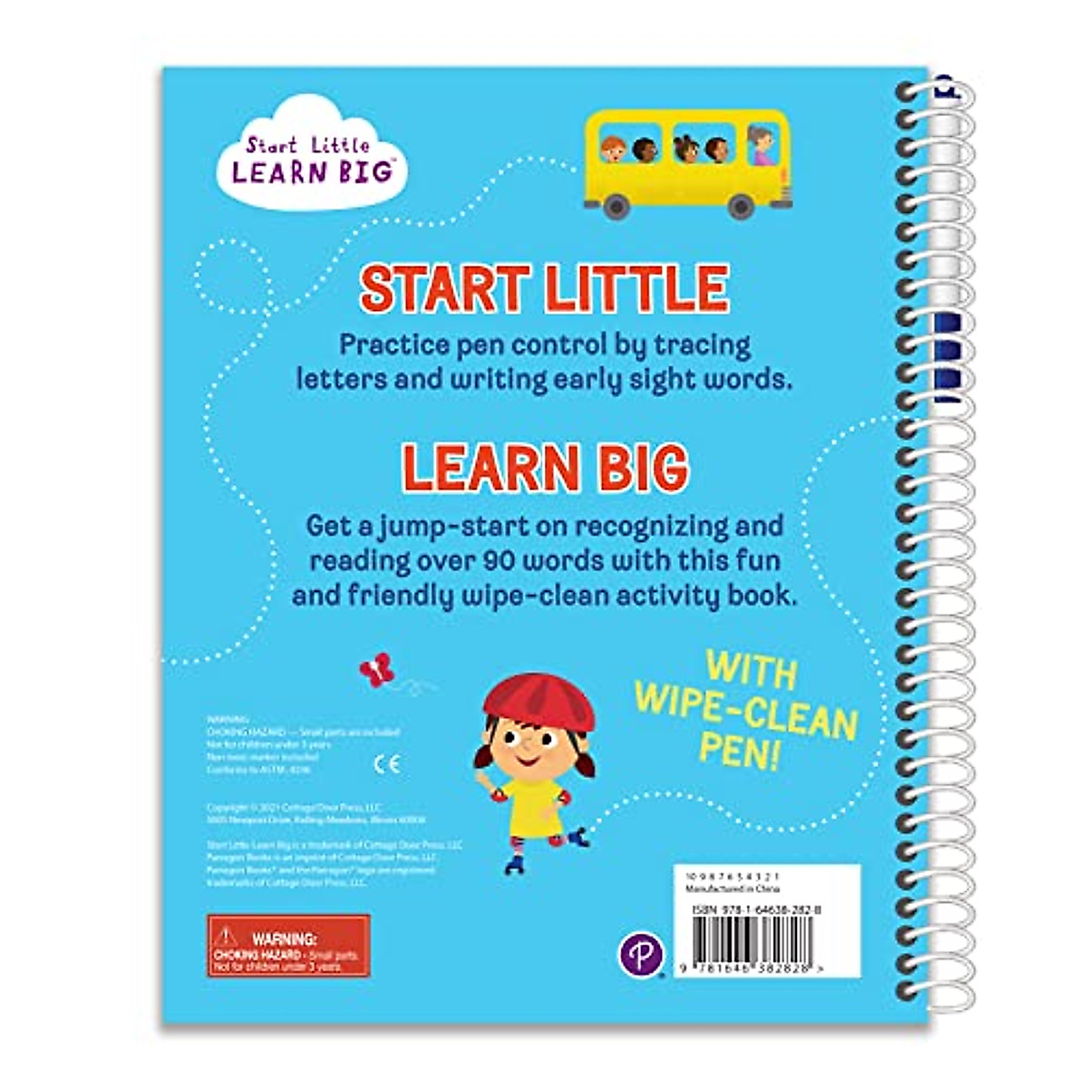 Wipe Clean Sight Words Activity Book for Kids Ages 3-5: Over 90 Words to Trace, Wipe Clean, Practice, and Learn! Includes Dry Erase Marker (Start Little Learn Big)