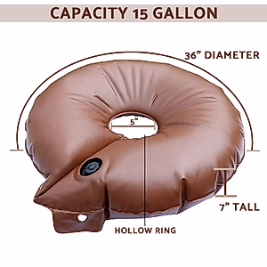 ANACOCO 2 Pack of Slow Release Tree Watering Ring Bags - Heavy Duty 15 Gallon Drip Irrigation Water Pouch - Complete with Improved Easy Fill Cap