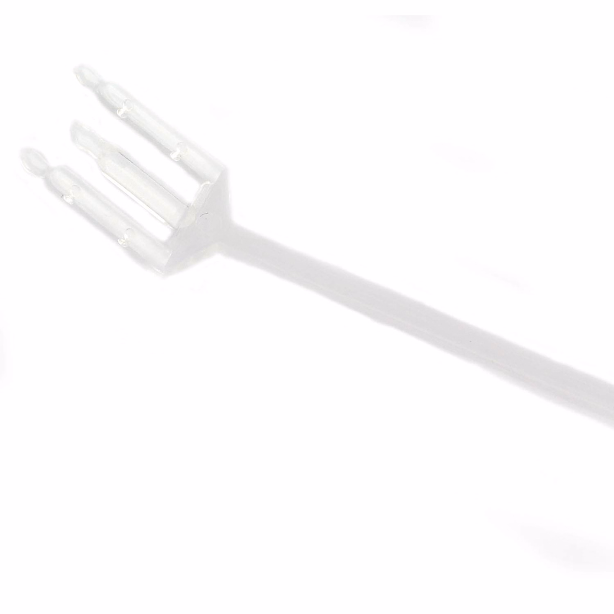 Ruiling 100pcs Plastic Floral Picks Transparent Fork Shape Head Card Holders of Gift Cards, Place Cards, Photos, Food Labels for Weddings, Birthday Parties, Events, Decorations 31cm/12inch