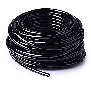 MIXC 50PCS Drip Emitters Sprayer and 50ft 1/4 inch Irrigation Hose, 50ft Roll Tubing Drip, 360 Degree Dripper Perfect for Irrigation System Watering Kits for Garden Patio Lawn Flower Bed