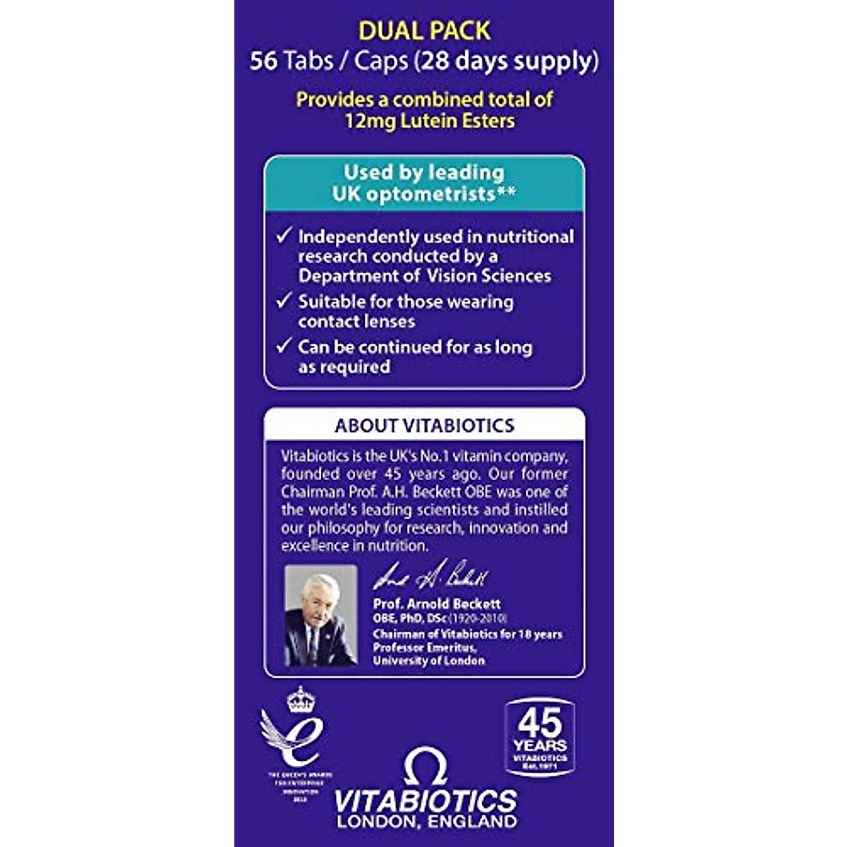 Vitabiotics Visionace Plus Dual Pack 2 X 28 Tablets