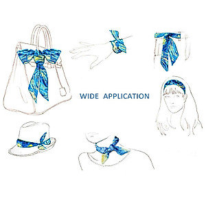 AUHOKY 6Pcs Bag Handbag Handle Ribbon Scarf Hair Band Neckerchief(6 Styles,A)