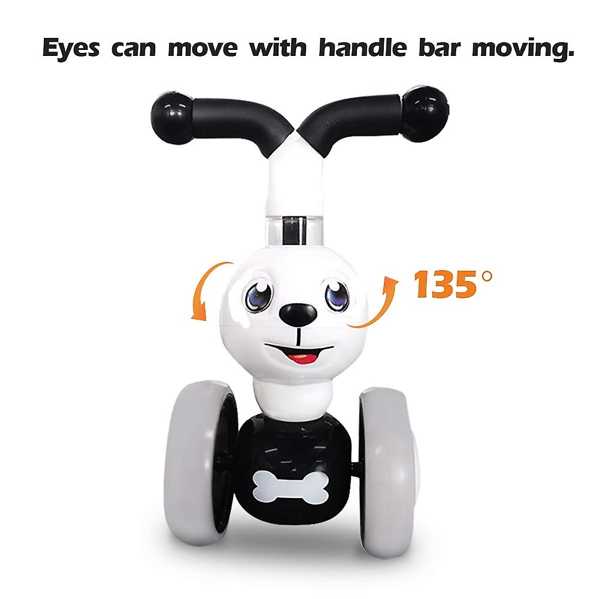 YGJT Baby Balance Bike Toys for 1 Year Old, Birthday Gifts for Boys and Girls, Silent Wheels & Non-Pedal Baby Walker Riding Toys for 10-36 Months Toddlers, Kids First Bike Gifts Spotty Dog