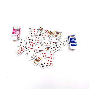 Taponukea Miniature Dollhouse Furniture Accessories Games Poker Playing Cards 1 12 Scale