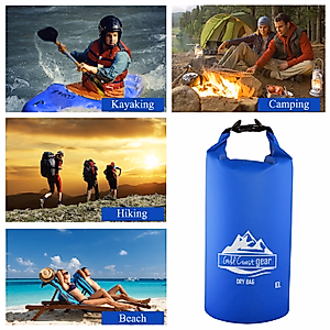 Dry Bag Waterproof Sack Multiple Sizes with Shoulder Strap (Red, 10L)