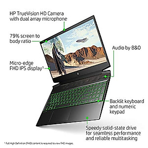 HP Pavilion Gaming 15 Laptop, NVIDIA GeForce GTX 1650, AMD Ryzen 5 4600H, 8GB DDR4 RAM, 512 GB PCIe NVMe SSD, 15.6" Full HD, Windows 10 Home, Backlit Keyboard (15-ec1010nr, 2020 Model)