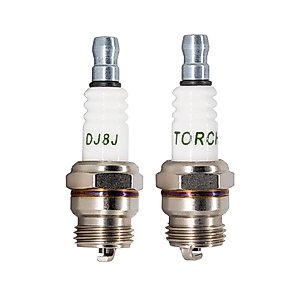 2PK TORCH DJ8J Spark Plug Replace for CHAMPION DJ8J DJ7J 847 850, for NGK BM6F, 794-00050, 794-00055A, for BOSCH HS8E, WAK145T3, for DENSO T20M-U, for MEGA-FIRE SE-J8D, for ACDelco CS44TA CS45T, OEM