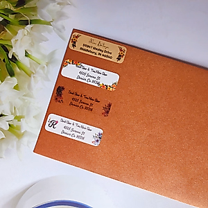 GICOHI Custom Return Address Labels, Personalized Mailing Label Stickers with Floral Designs-Set of 150 (Florals)