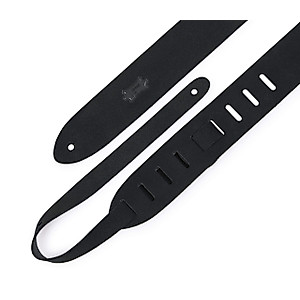 Levy's Leathers 2" Suede Leather Guitar strap; Black (M12OH-V2-BLK)