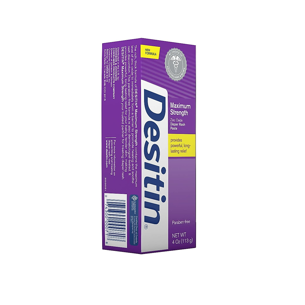 Desitin Maximum Strength Diaper Rash Paste 4 oz tube (Pack of 6)