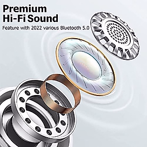 Wireless Earbuds, Bluetooth 5.0 Earbud Earphones Wireless Bluetooth with Charging case, Ear Bud & in-Ear Headphones IPX6 Waterproof, Wireless Ear Buds with Mic Auto Pairing for iPhone/Samsung/Android