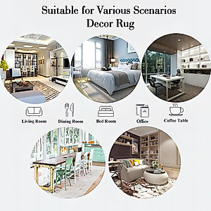 QUORIT Emerald Green Gold Marble Area Rug, Luxury Black Gold Geometric Non Slip Living Room Rugs, Easy Care Durable Carpet for Indoor Bedroom Office Decor Mat - 3 ft x 4 ft, Style-7