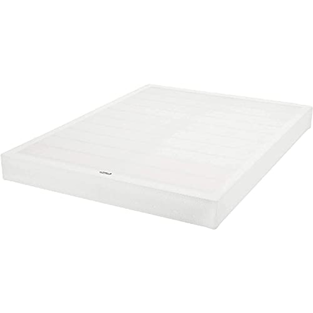 Amazon Basics Smart Box Spring Bed Base, 7-Inch Height Mattress Foundation, Tool-Free Easy Assembly, Full, 74"L x 53"W x 7"H, White