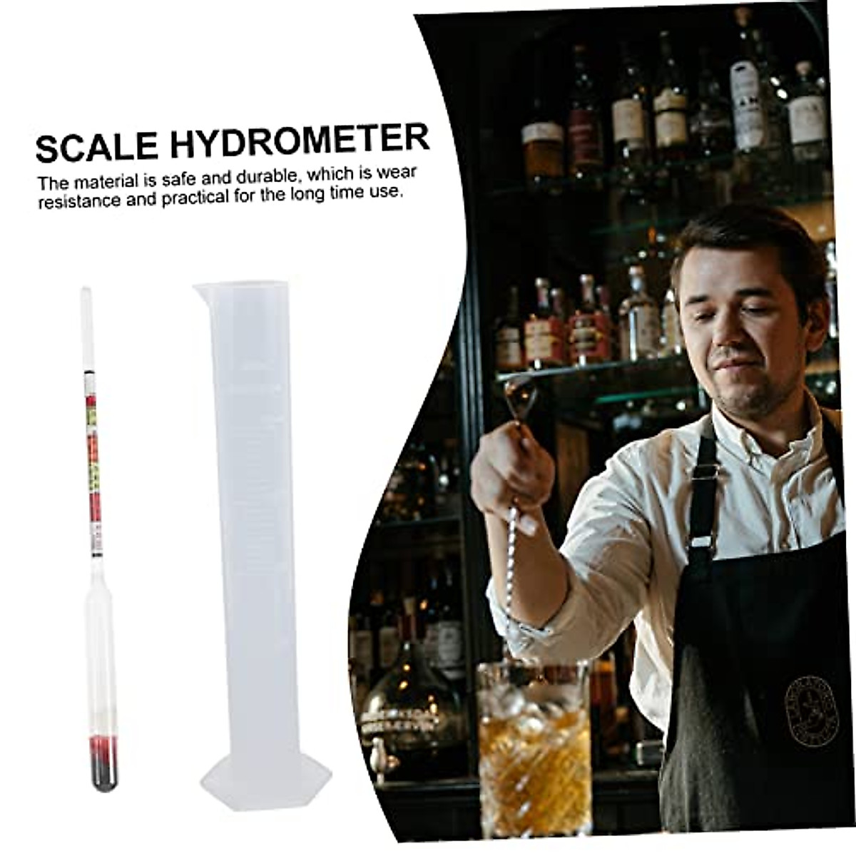 BIUDECO 1 Set American Attenuation Meter Wine Makin Brewing Tool Wine Hydrometer Brewing Hydrometer Beer Hydrometer Mead Making Kit Hydrometer Tester Measuring Cylinder Plastic