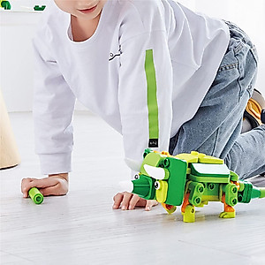 BOTZEES GO! Dinosaur Robots for Kids, Building and Electric Remote Control Toys, STEM Learning Toys for Kids Ages 3+, Boys Toys, with RC Magic Stick, Dinosaur Toys, App Based
