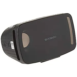 Homido Grab Virtual Reality Headset for Smartphones VR Education VR Games and 3D Movie for ISO and Android, Compatible with iPhone and Android Phones Augmented Reality Headset（Black）