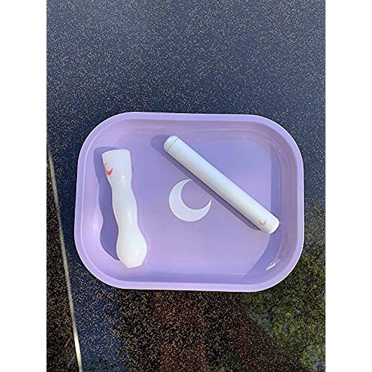 Metal Tray Small Purple Lightweight Tray - Curved Edges and Smooth Surface - 5.5 x 7 inch - Travel