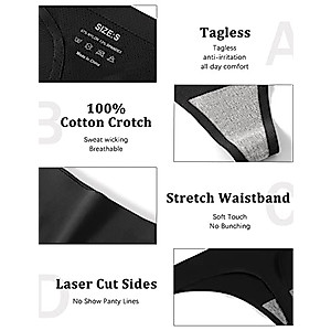 POKARLA Seamless Thongs for Women breathable Low Rise No Show Panties Invisible Underwear Pack of 10
