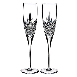 Love Forever Crystal Champagne Flute (Set of 2), 5 fluid ounces