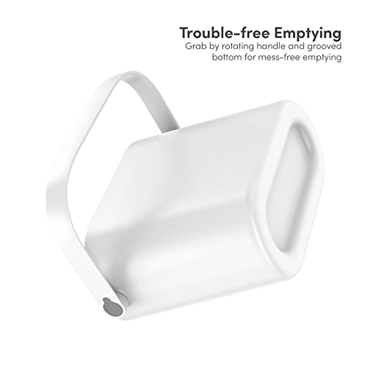 QUALIAZERO Multi-Purpose Countertop Compost Bin | 4L / 1 Gal ABS Plastic Slim Shape | Trash Can with Gray Lid | (4L / 1 Gal, Gray)