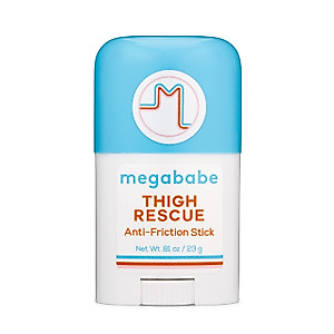 Megababe Thigh Rescue Anti-Chafe Stick | Prevents skin chafe & irritation | Thighs, arms, bra-lines & more | 0.81 oz (Pack of 1)