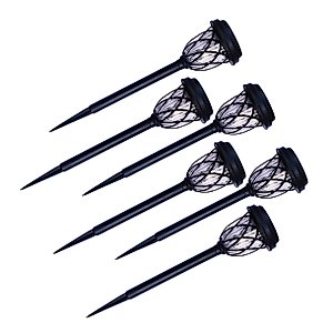 DOITOOL Outdoor Lanterns for Patio Waterproof Solar Power 6 Pack Garden Lights for Pathway and Lawn Decor