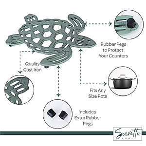 Cast Iron Sea Turtle Trivets for Hot Dishes