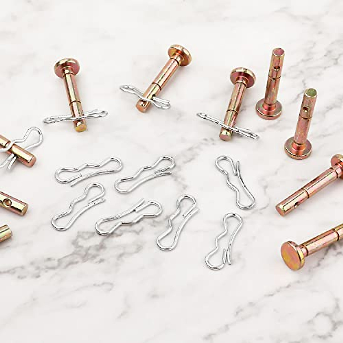 SAVITA 10pcs 0.5x0.25x1.6in Shear Pins for Snowblower and 10pcs Cotter Pins Replacement Parts for Cub Cadet 738-04124A 714-04040 Snow Blower MTD Craftsman Cub Cadet for Troy Bilt