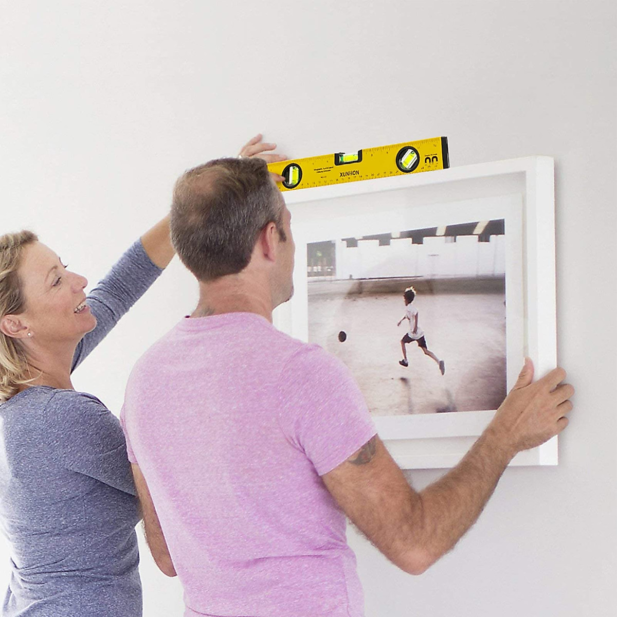 XUNHON 12.2 Inch Spirit Level,Protable Magnetic Torpedo Level with 2 magnets,2 units- Metric&Imperial,3 Different Bubbles-45°/90°/180°,Drop-proof Aluminum Alloy Measuring tools-MSL01