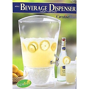 CreativeWare Sculptured Beverage Dispenser, Clear