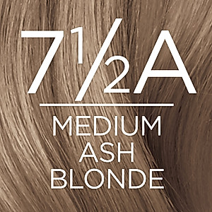 L'Oreal Paris Excellence Creme Permanent Triple Care Hair Color, 7.5A Medium Ash Blonde, Gray Coverage For Up to 8 Weeks, All Hair Types, Pack of 1