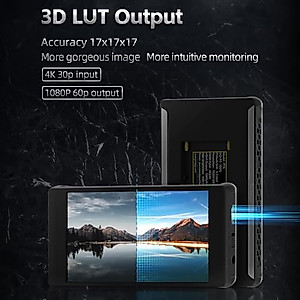 Portkeys PT6 DCI-P3 IPS Touchscreen 5.2'' On-Camera Field Monitor with 1080P 60 HDMI Output, 4K HDMI 30p Input, 3D LUT Out, Peaking Frame, Image Crop, Stretch Effect(Vertical), Peaking Frame