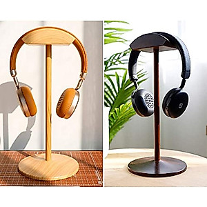 ANIIC Headset Stand Universal Headphones Stand Holder Gaming Headset Stand Earphone Display Rack Hanger Bracket for Over Ear Headsets Headphone Stand (Color : Walnut Texture)