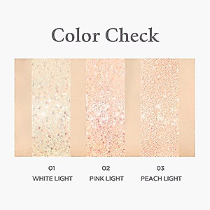 FLYNN Lightcatcher Liquid Glitter Eyeshadow | Long Lasting, Quick Drying, Lightweight Water Texture, No Fall-out | K beauty High-Impact Eye Looks (03 Peach Light) 0.12oz