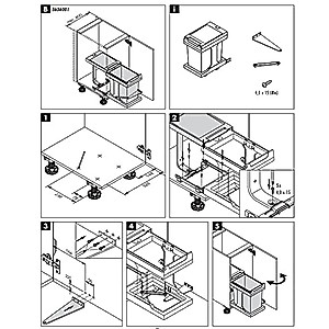 Hailo Solo Pull-Out Trash Can System with DoorKit and Lid 20 Liters (5.28 gal), Capacity 21.1 qts, Slate Gray