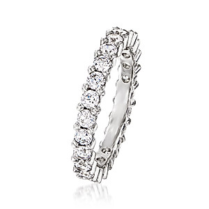 Ross-Simons 1.35 ct. t.w. CZ Eternity Band in Sterling Silver. Size 8