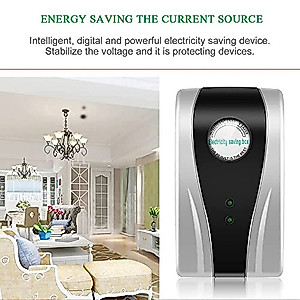 Duvik Power Saver, Energy Saver, Electricity Reducer Power Saving Box US Plug 90V-250V 30KW for Household Office Market 6 Pack, black