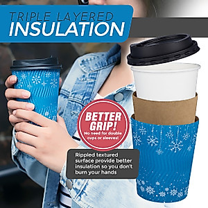 Nobleroyalcity-(NRC) Disposable Coffee Cups with Lids 12 oz - Extra Thick Insulated Disposable Coffee Cups - Recyclable To Go Cups for Hot/Cold Liquids with Leak-Proof Lids and Corrugated - 50 Sets
