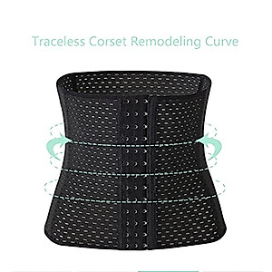 vipolish Black Waist Trainer Women Waist Cincher Corset Body Shaper for Lossing Weight Shaping Workout Sports