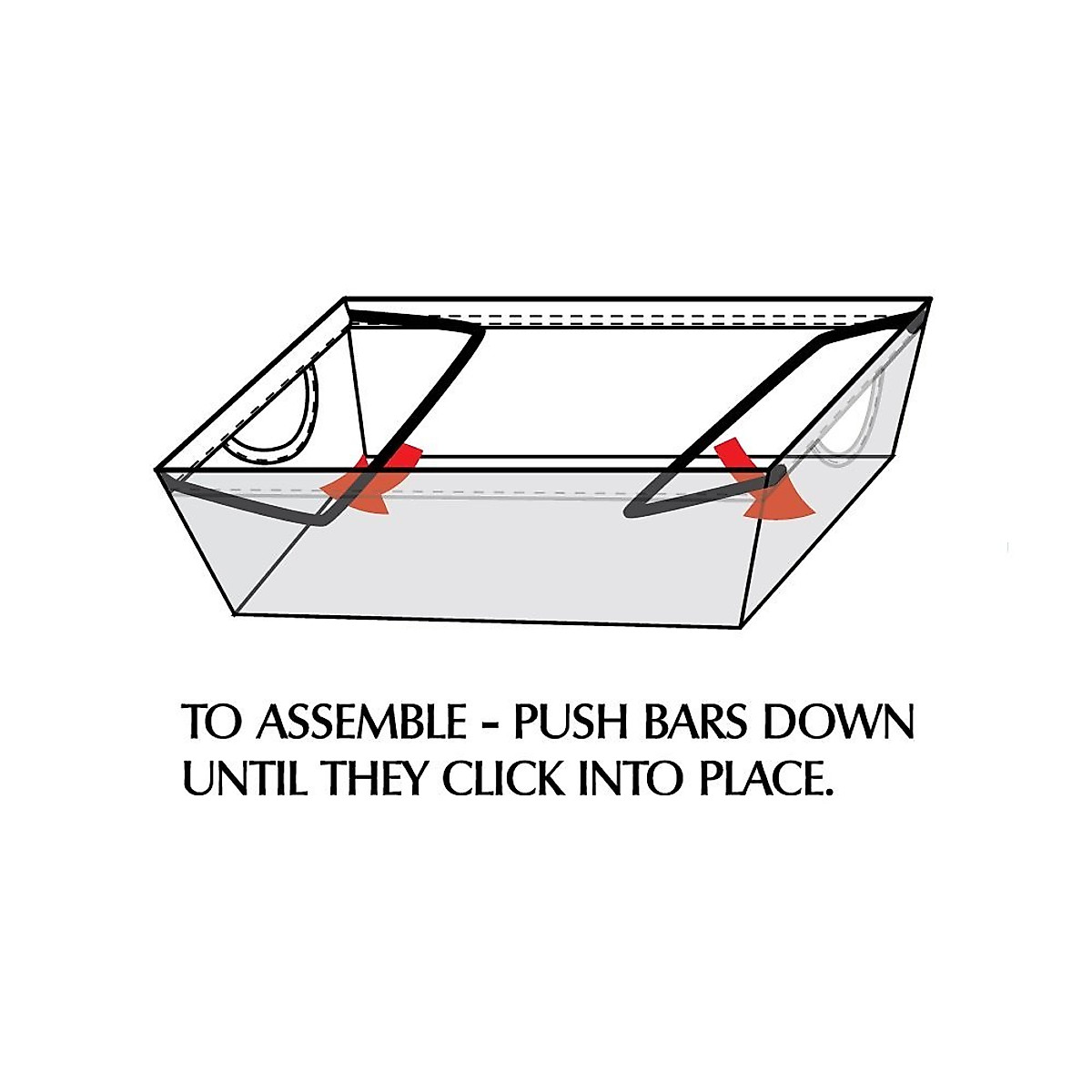 DII Collapsible Polyester Storage Bin, Trapezoid Chevron, Gray, Large