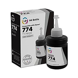 LD Compatible Ink Bottle Replacement for Epson 774 T774120 High Capacity (Black)