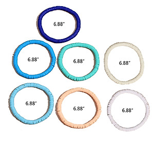 Long tiantian 4th of July Bracelets Puerto Rico Bracelet Outfits for Women Men Memorial Day Bracelets Clay Bead Bracelets Preppy Heishi Bracelets Preppy Summer Jewelry Gifts Patriotic Jewelry