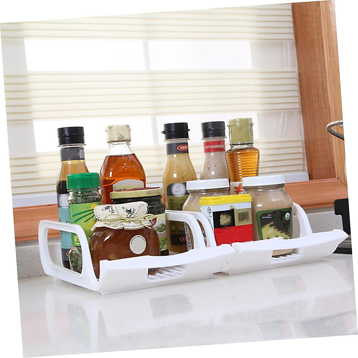 DOITOOL Plastic White Beverage Rack, 20 in L x 10 in W x 6 in H