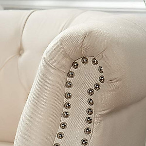 Christopher Knight Home Akira Fabric Club Chair, Beige 33D x 29.6W x 30.25H in