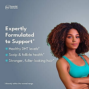 Essential Elements Hair Hero - Hair Supplement for Women and Men - Powerful Hair Vitamin Formula for Hair Growth & Thickness - Healthy Hair, Skin, and Nails Product - 5000 mcg Biotin