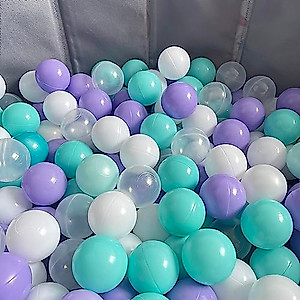 Purple Ball Pit Balls 100 Count Ocean Play Balls for Babies Ball Pits & Playpen,Soft Plastic Pool Balls for Birthday Parties Decorations - Playground Toys Tents Balls Indoor & Outdoor 2.2"