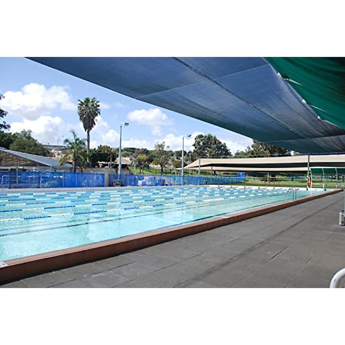 Shatex 90% Sun Shade Fabric for Pergola Cover Porch Vertical Screen, 8x12ft Black